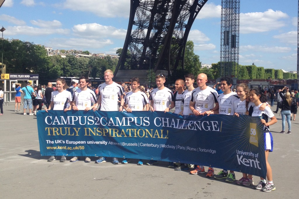 Campus runners reach Paris - News Centre - University of Kent