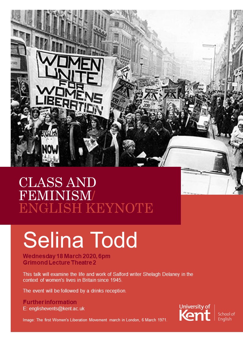 Professor Selina Todd on Class and Feminism - POSTPONED - News Centre ...