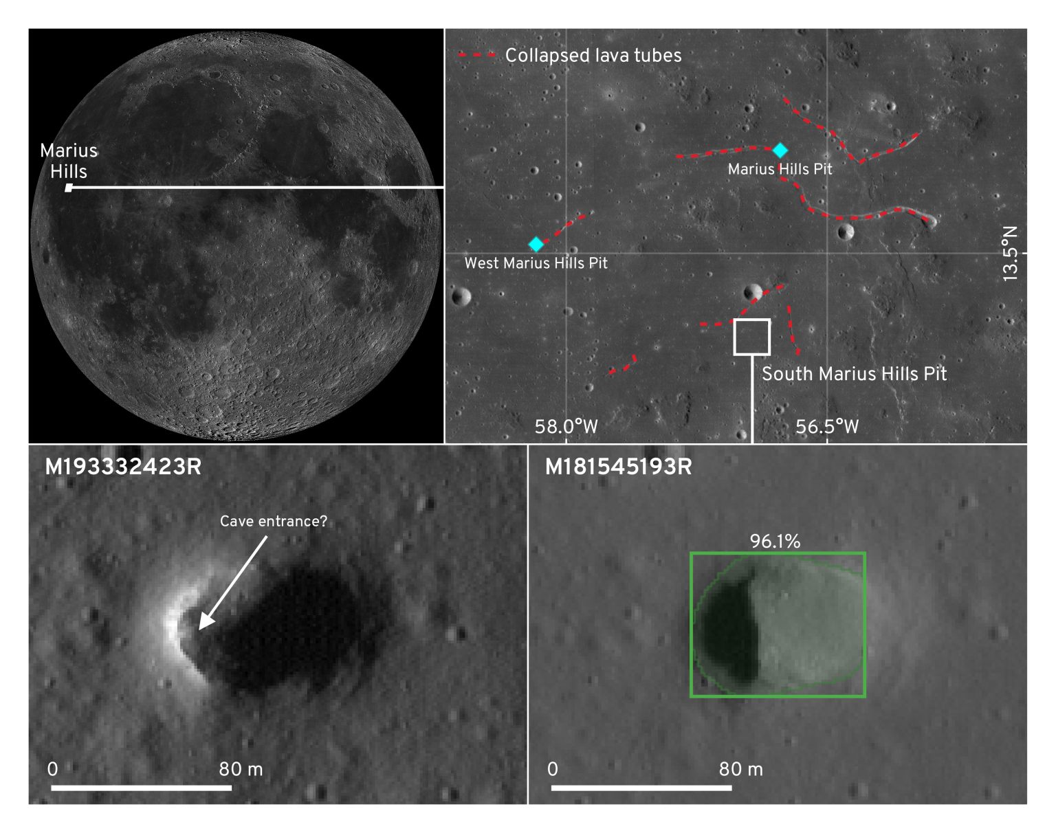 New possible Moon cave entrances discovered using AI - News Centre ...